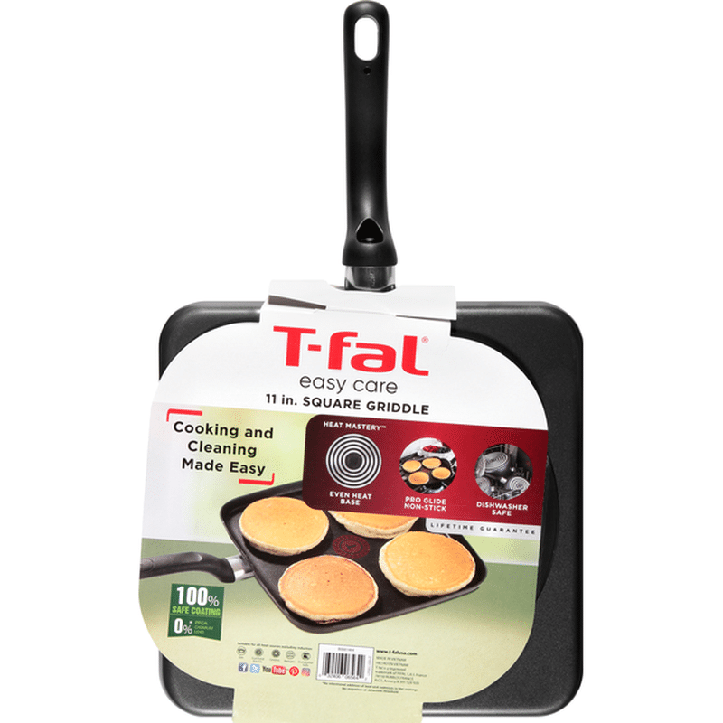 T-fal Griddle, Square, 11 Inch, Easy Care (1 each) - Instacart