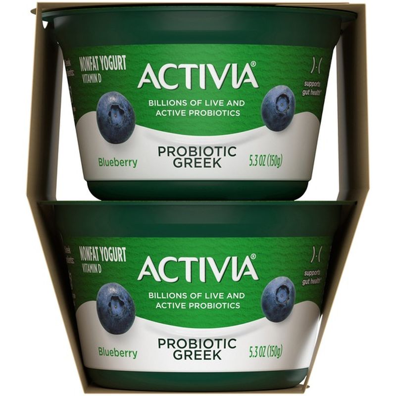 Activia Nonfat Probiotic Blueberry Greek Yogurt (5.3 oz) - Instacart