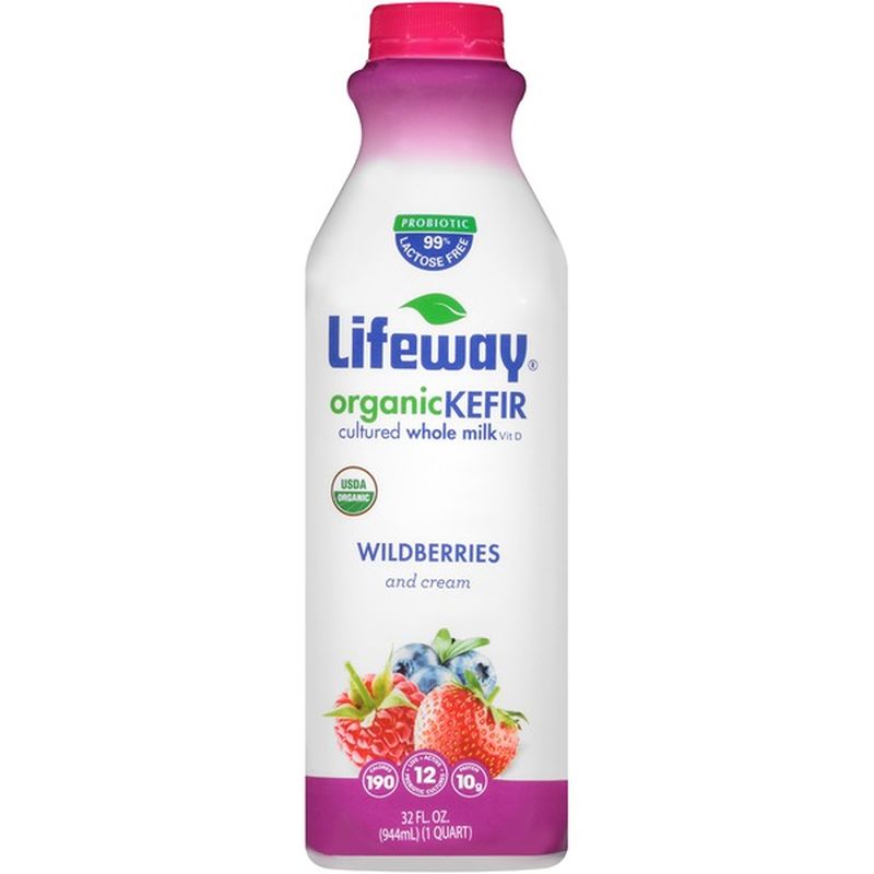 Lifeway Wildberries + Cream Organic Cultured Whole Milk (32 fl oz ...
