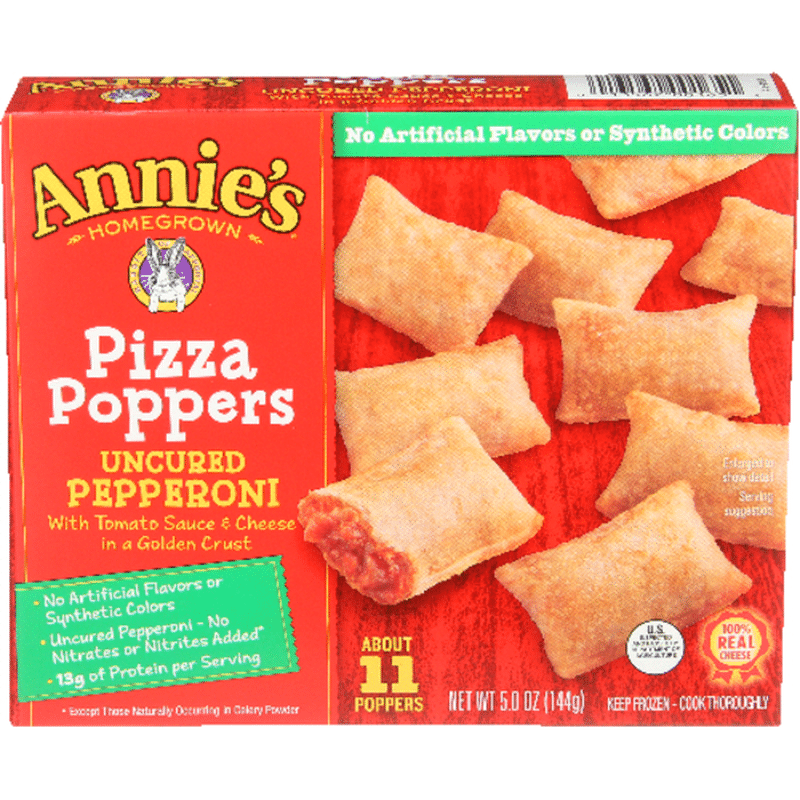 Annie's Frozen Pizza Poppers, Uncured Pepperoni Snacks, 11 Count (5 oz ...