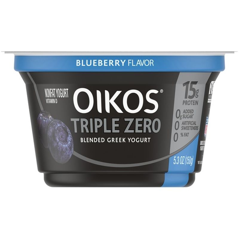 Oikos Triple Zero Blueberry Greek Yogurt (5.3 oz) - Instacart