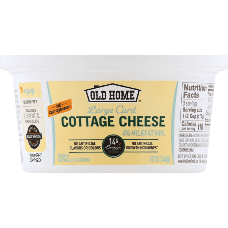 Old Home Cottage Cheese, 4% Milkfat Minimum, Large Curd (12 oz) - Instacart
