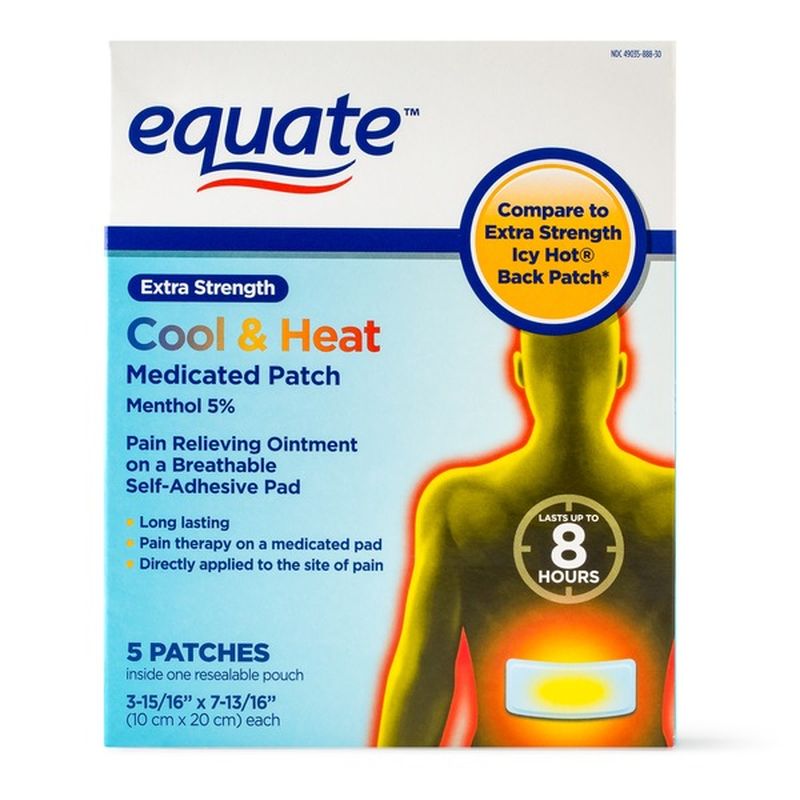Equate Menthol Patch, Extra Strength (5 each) - Instacart