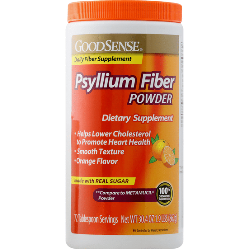 GoodSense Psyllium Fiber, Powder, Orange Flavor (30.4 oz) - Instacart