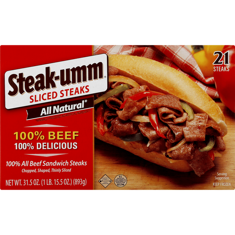 Steak-umm Steaks, Sliced (21 each) - Instacart