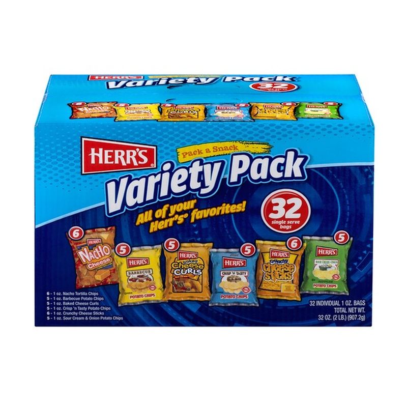 Herr's Herr's Pack A Snack Variety Pack - 32 CT (1 each) - Instacart