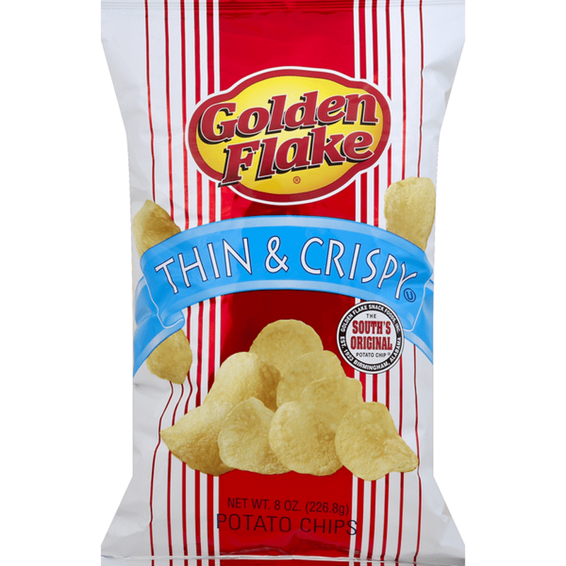 Golden Flake Potato Chips, Thin & Crispy (8 oz) - Instacart