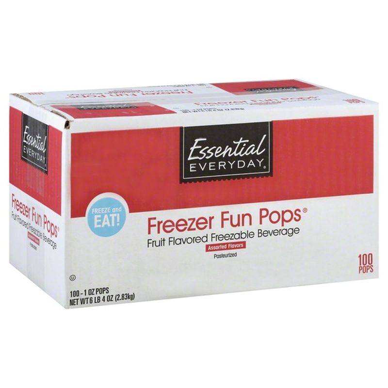 Essential Everyday Fun Pops, Freezer, Assorted Flavors (100 ct) - Instacart