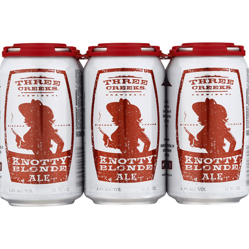 Three Creeks Beer, Knotty Blonde Ale, 6 Pack (12 fl oz) - Instacart