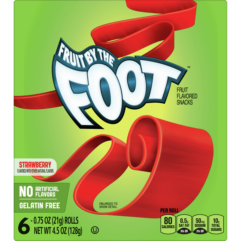 Fruit by the Foot Fruit Snacks, Strawberry, 6 Count (4.5 oz) - Instacart