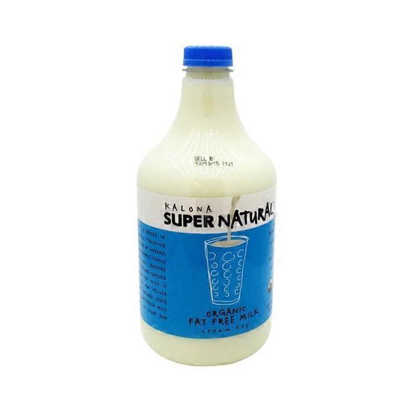Kalona Super Natural Organic Fat Free Milk (64 fl oz) - Instacart