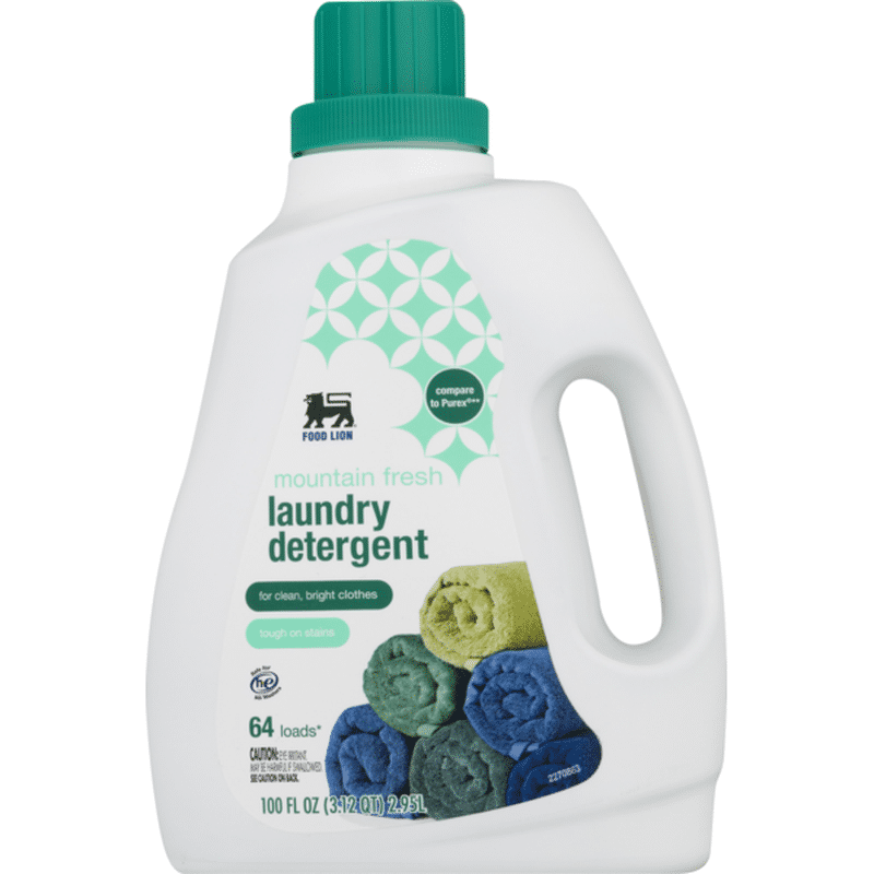 Food Lion Laundry Detergent, Mountain Fresh, Jug (100 fl oz) - Instacart