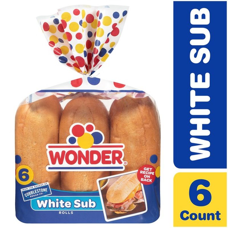 Wonder Bread White Sub Rolls (19 oz) Delivery or Pickup Near Me - Instacart