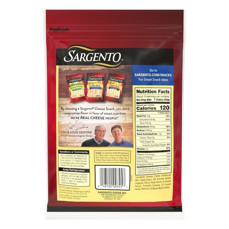 Sargento® Mild Natural Cheddar Cheese Cubes (16 oz) - Instacart