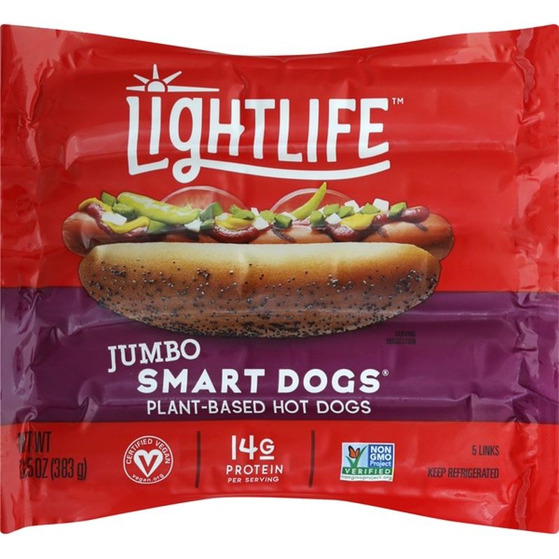 Lightlife Jumbo Veggie Protein Smart Dogs Links (13.5 oz) - Instacart