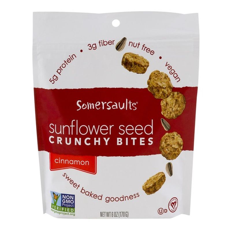 Somersaults Snack Co Sunflower Seed Crunchy Bites - Cinnamon (6 oz ...