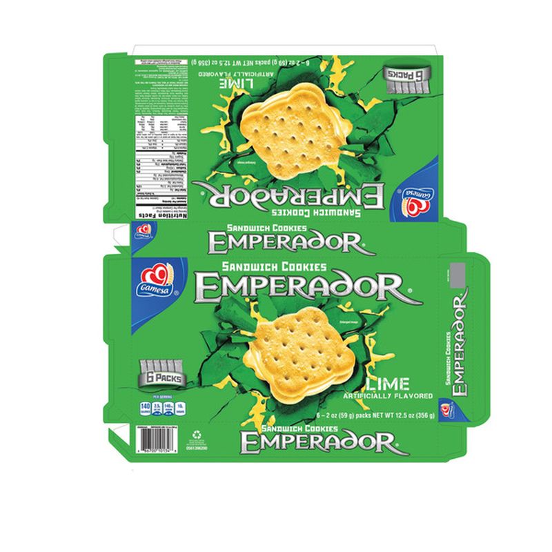 Gamesa Emperador Lime Cookies (356 g) - Instacart