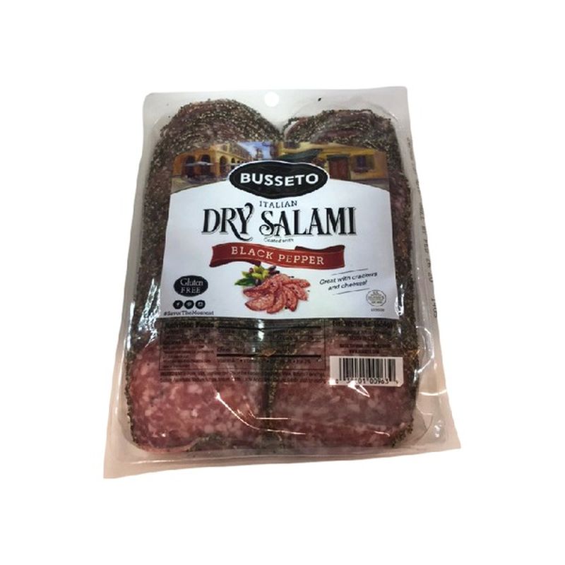 Busseto Foods Dry Salami, Italian, Black Pepper (16 oz) - Instacart