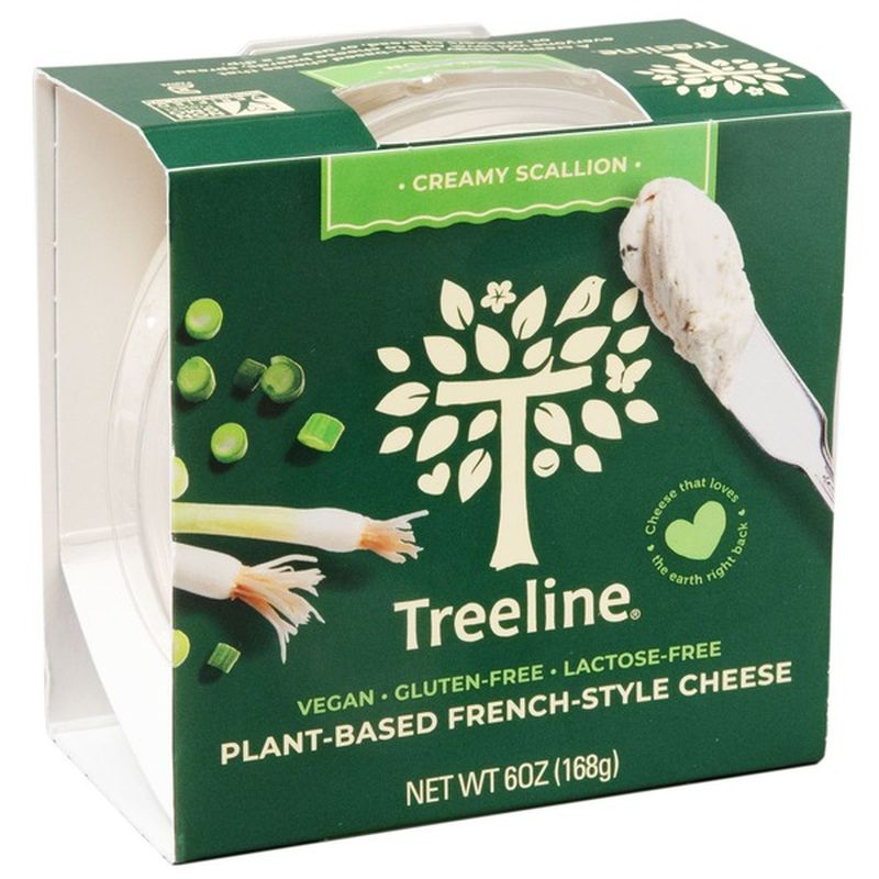 Treeline Cheese Creamy Scallion Dairy-Free French-Style Cheese - Vegan ...