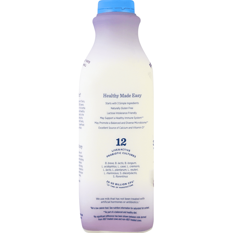 Lifeway Plain Unsweetened Organic Kefir Cultured Whole Milk (32 fl oz ...