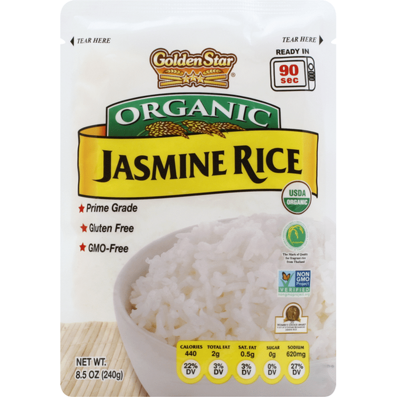 Golden Star Jasmine Rice, Organic (8.5 oz) - Instacart