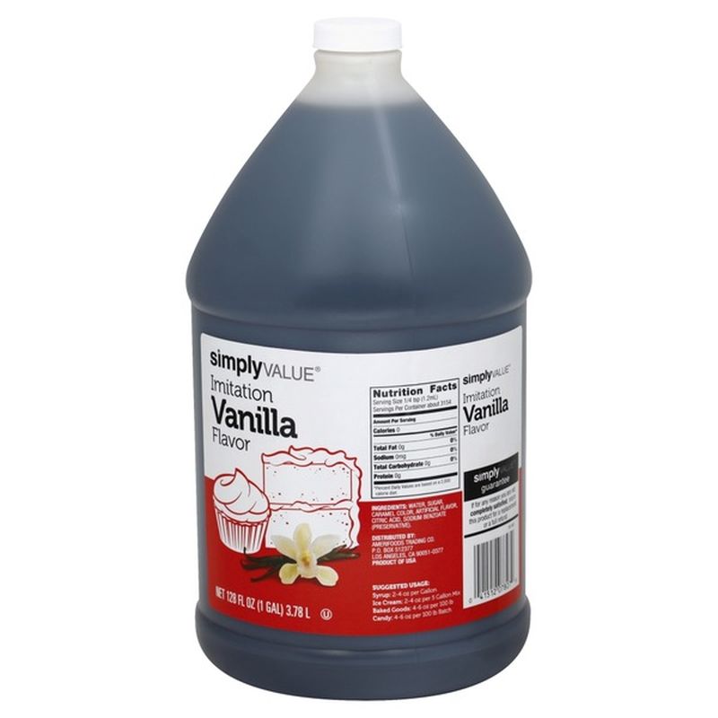 Simply Value Syrup, Imitation, Vanilla Flavor (1 gal) - Instacart