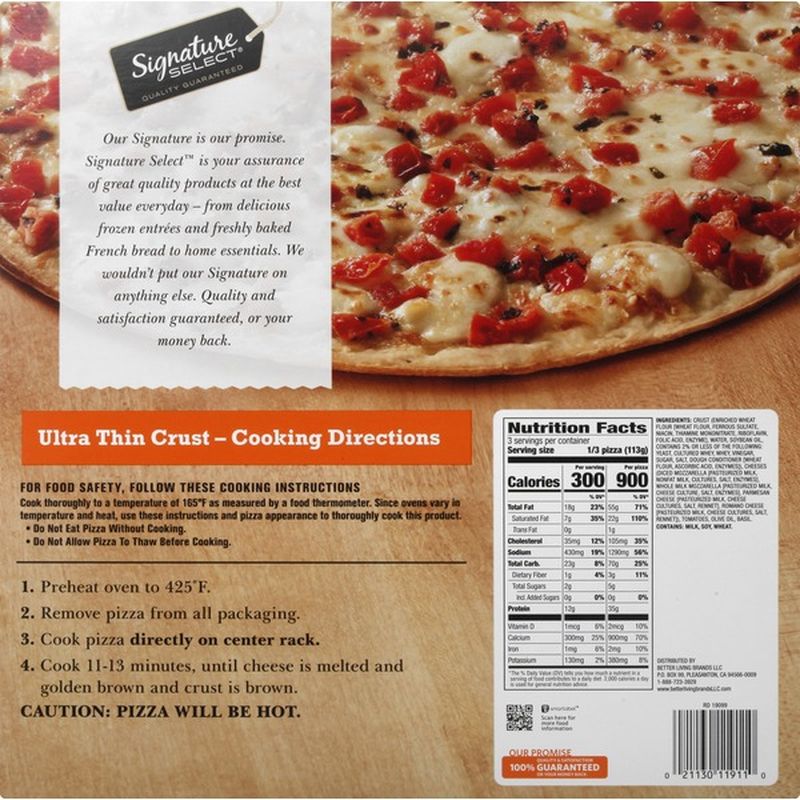 Signature Select Pizza, Margherita, Ultra Thin Crust (12 oz) - Instacart