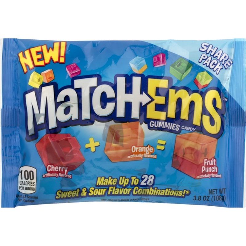 MatchEms Match-Ems Gummies Candy from Bazooka, Mix, Match & Connect ...