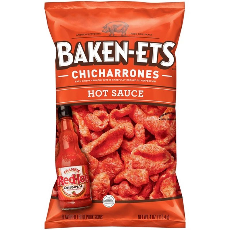 Baken-ets Frank's Red Hot Sauce Fried Pork Skins (4 oz) - Instacart
