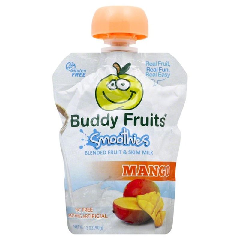 Buddy Fruits Smoothies, Blended Fruit & Skim Milk, Mango, Gluten Free ...