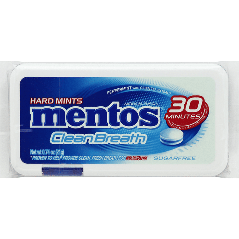Mentos Hard Mints, Sugarfree, Peppermint (0.74 oz) - Instacart
