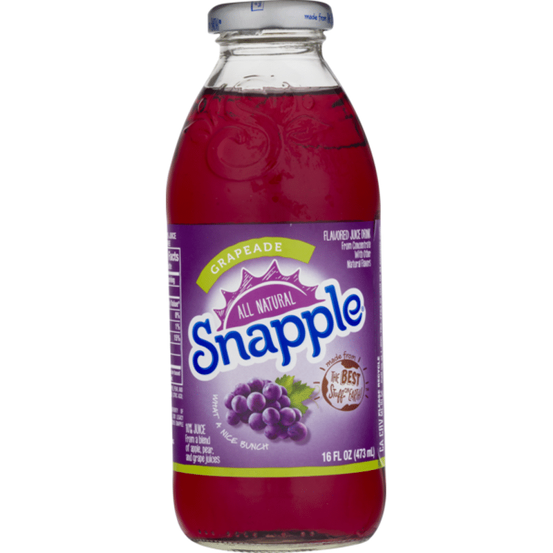Snapple Grapeade, 16 Fl Oz Glass Bottle (16 fl oz) - Instacart