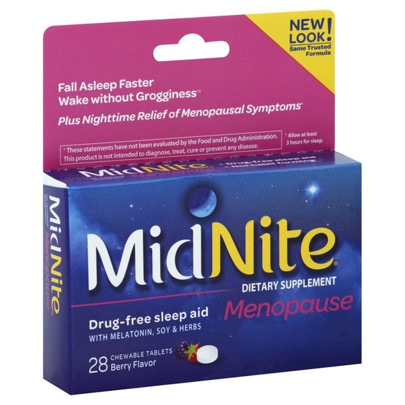 Mid Nite Sleep Aid, Drug-Free, Chewable Tablets, Berry Flavor (28 each ...