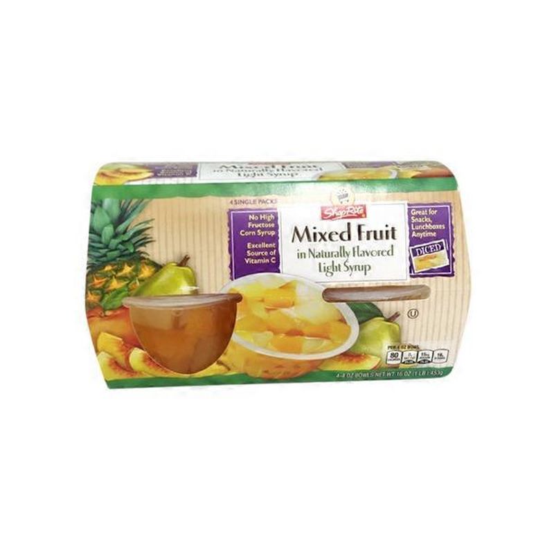 ShopRite Diced Mixed Fruit Singles In Light Syrup (16 oz) - Instacart