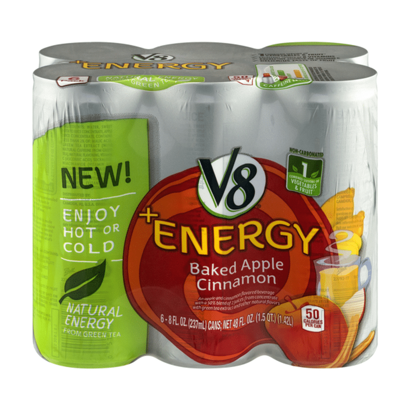 V8® Juice Drink with Green Tea, Baked Apple Cinnamon (8 fl oz) - Instacart