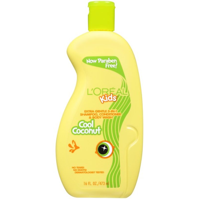 L'oréal Kids Cool Coconut 3-in-1 Shampoo, Conditioner & Body Wash (16 ...