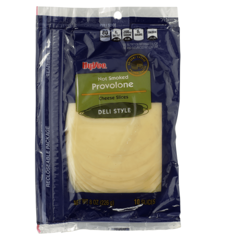 Hy-Vee Not Smoked Provolone Deli Style Cheese Slices (8 oz) - Instacart