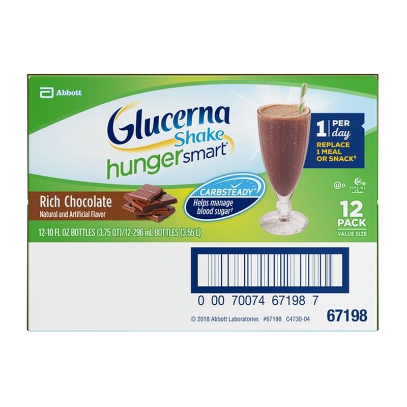 Glucerna Hunger Smart Diabetes Nutritional Shake Rich Chocolate (10 fl ...