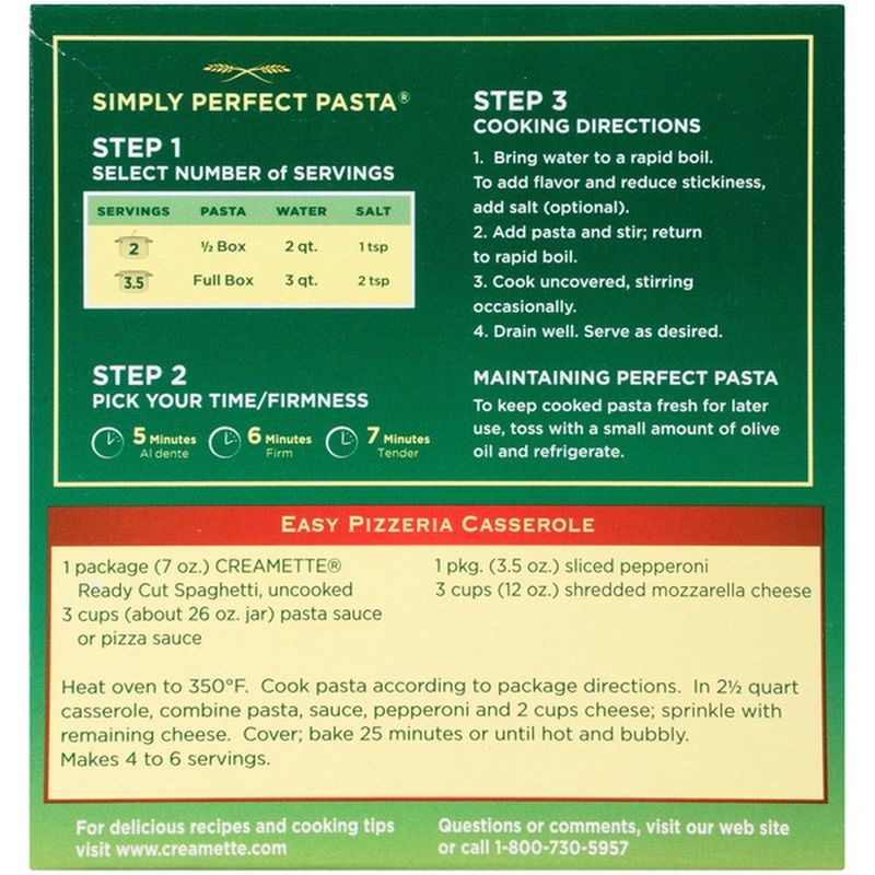 Creamette Ready Cut Spaghetti (7 oz) - Instacart