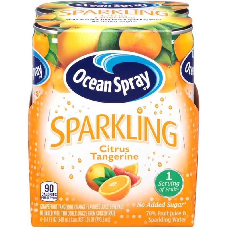 Ocean Spray Sparkling Citrus Tangerine Fruit Juice Drink (8.4 fl oz ...