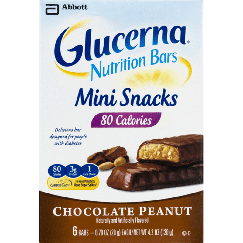 Glucerna Mini Treat Snack Bars Chocolate Peanut Bars (4.23 oz) - Instacart