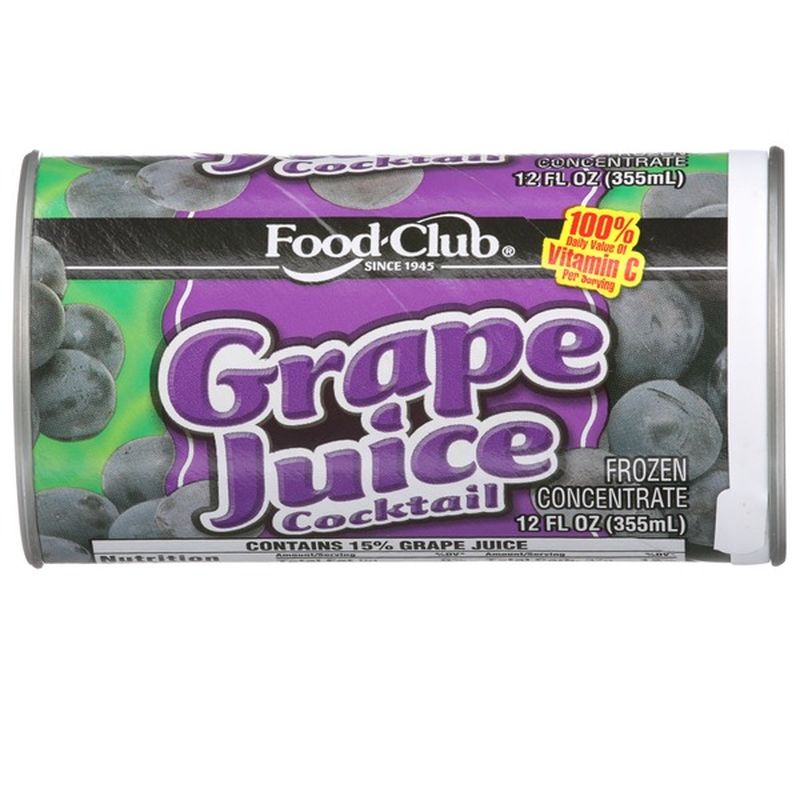 Food Club Grape Juice Cocktail Frozen Concentrate (12 fl oz) - Instacart