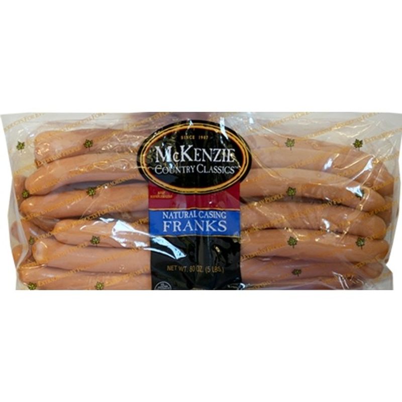 McKenzie Country Classics Natural Casing Franks (5 lb) - Instacart