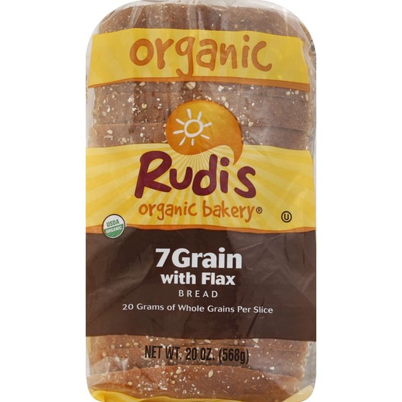 Rudi's Organic Bakery Bread, Organic, 7 Grain, with Flax (20 oz ...