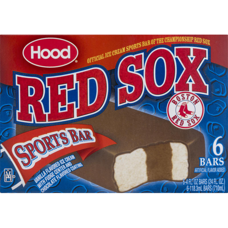 Hood Red Sox Sports Bar Chocolate Covered Ice Cream (4 fl oz) - Instacart
