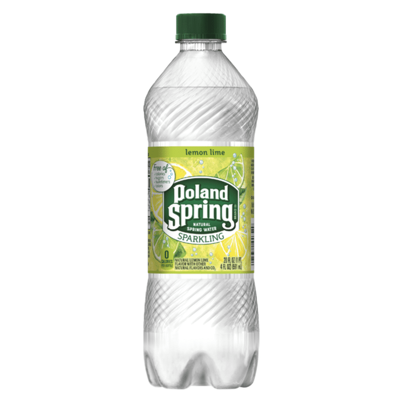 Poland spring Sparkling Water, Lemon Lime (20 oz) - Instacart