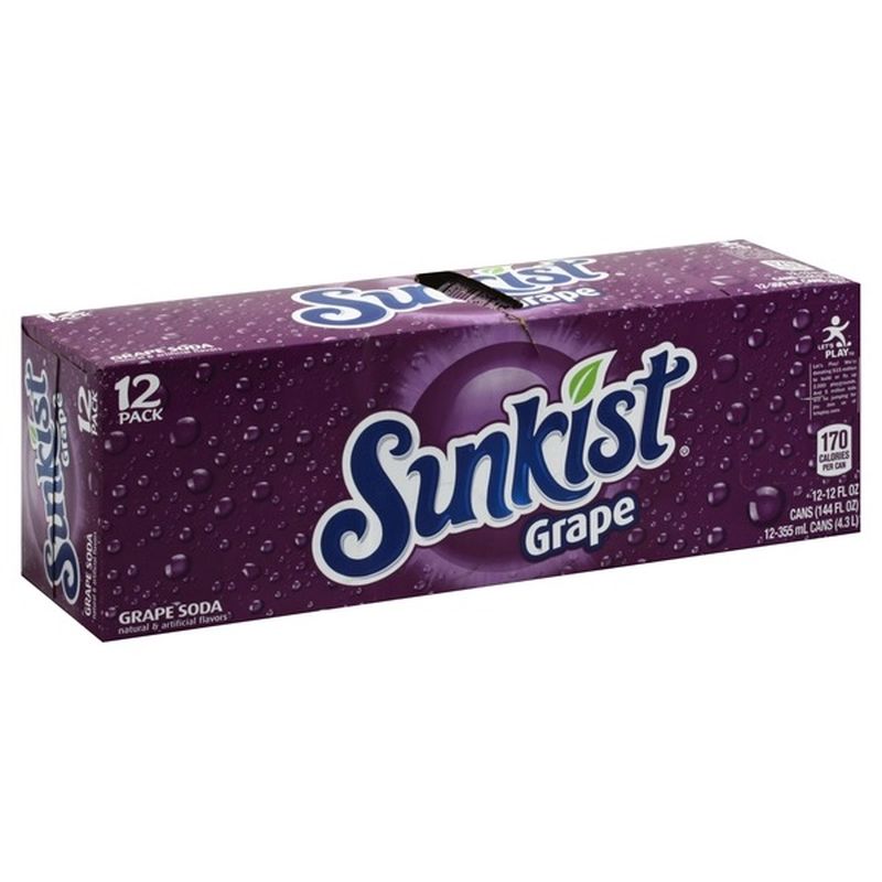 Sunkist Grape Soda (12 fl oz) - Instacart