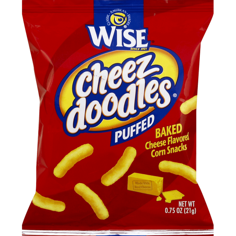 Wise Cheez Doodles Baked Puffs Cheddar (0.75 oz) - Instacart