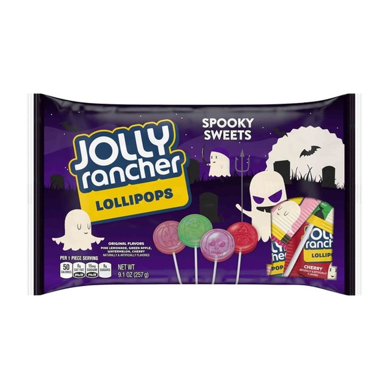 Jolly Ranchers Lollipops, Fruit Flavored, Spooky Designs (257 g) (9.1 ...