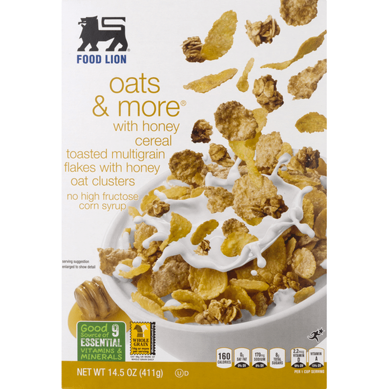 Food Lion Cereal, Oats & More, with Honey (14.5 oz) - Instacart